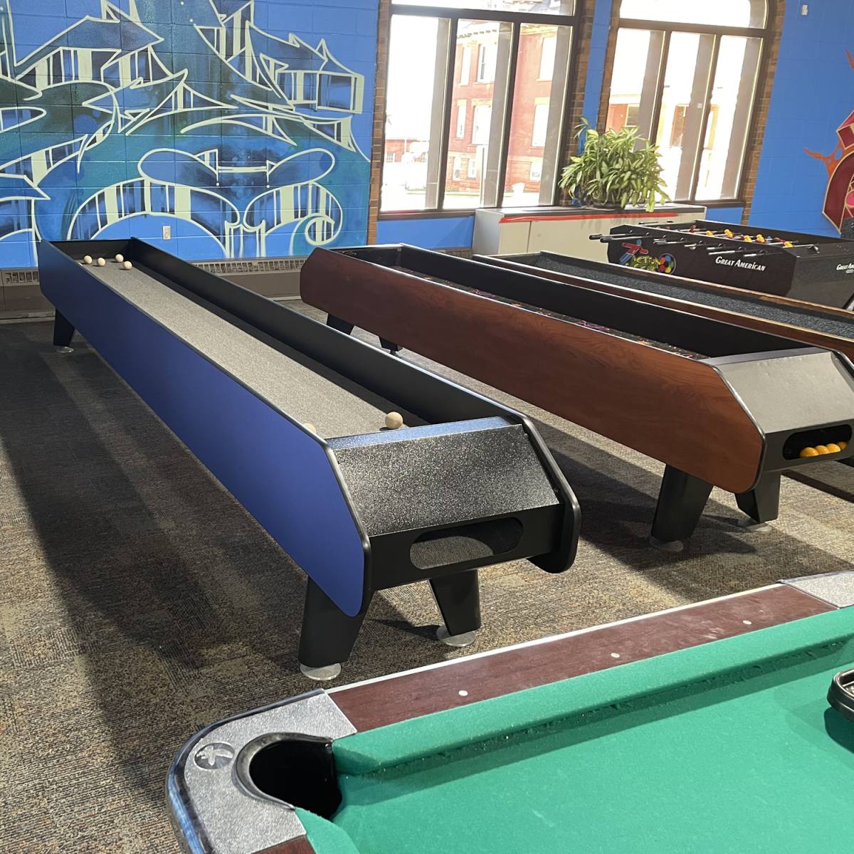 Carpetball Table Commercial Grade Cherry
