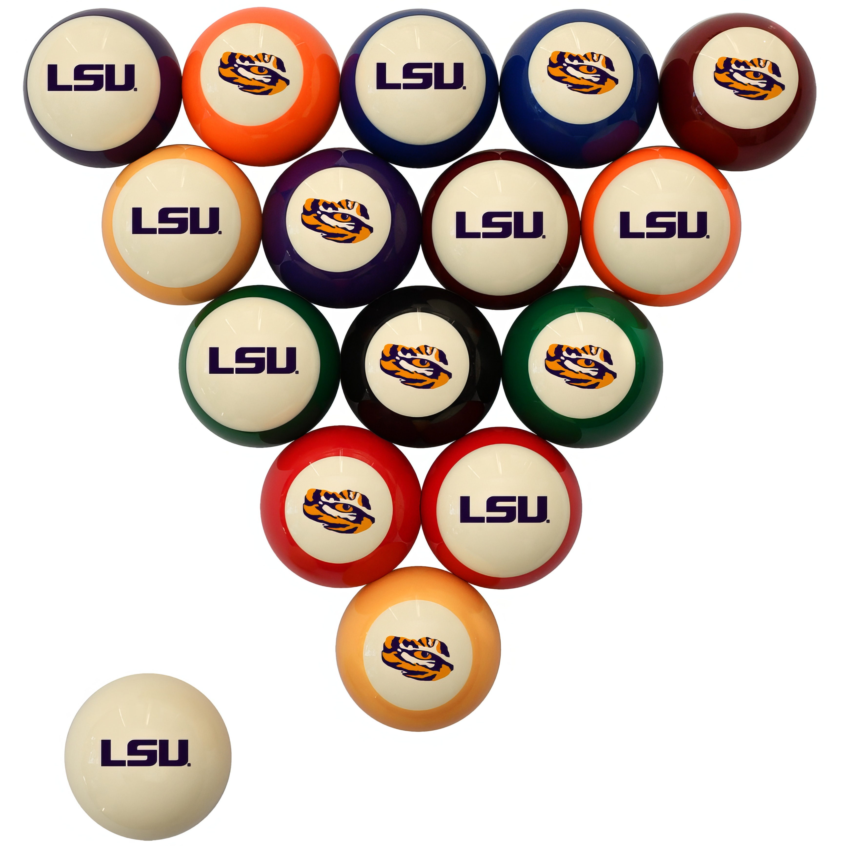 LSU Tigers Pool Ball Set