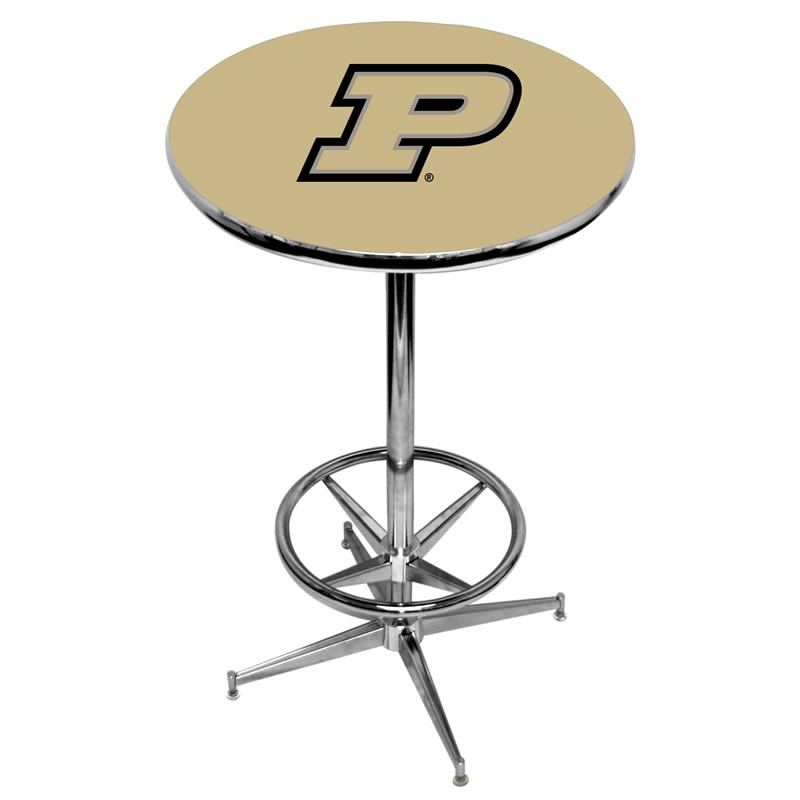 Purdue Boilermakers Pub Table with Foot Ring Base in Campus Gold