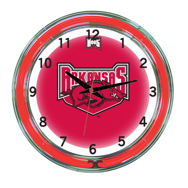 Arkansas Razorbacks 18 Inch Neon Clock