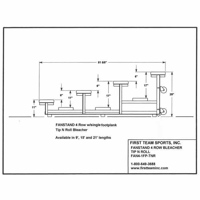 Gym Bleachers Dimensions