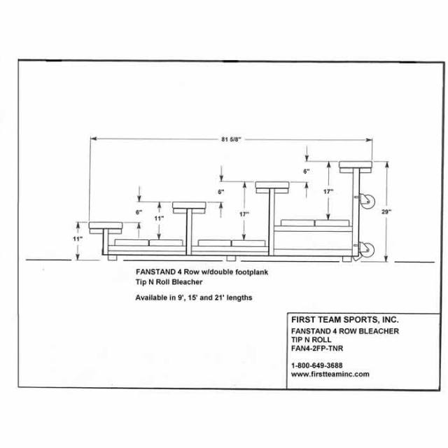 Telescoping Bleachers Dimensions
