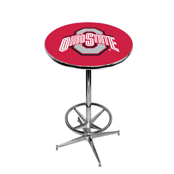 Ohio State Buckeyes Chrome Pub Table
